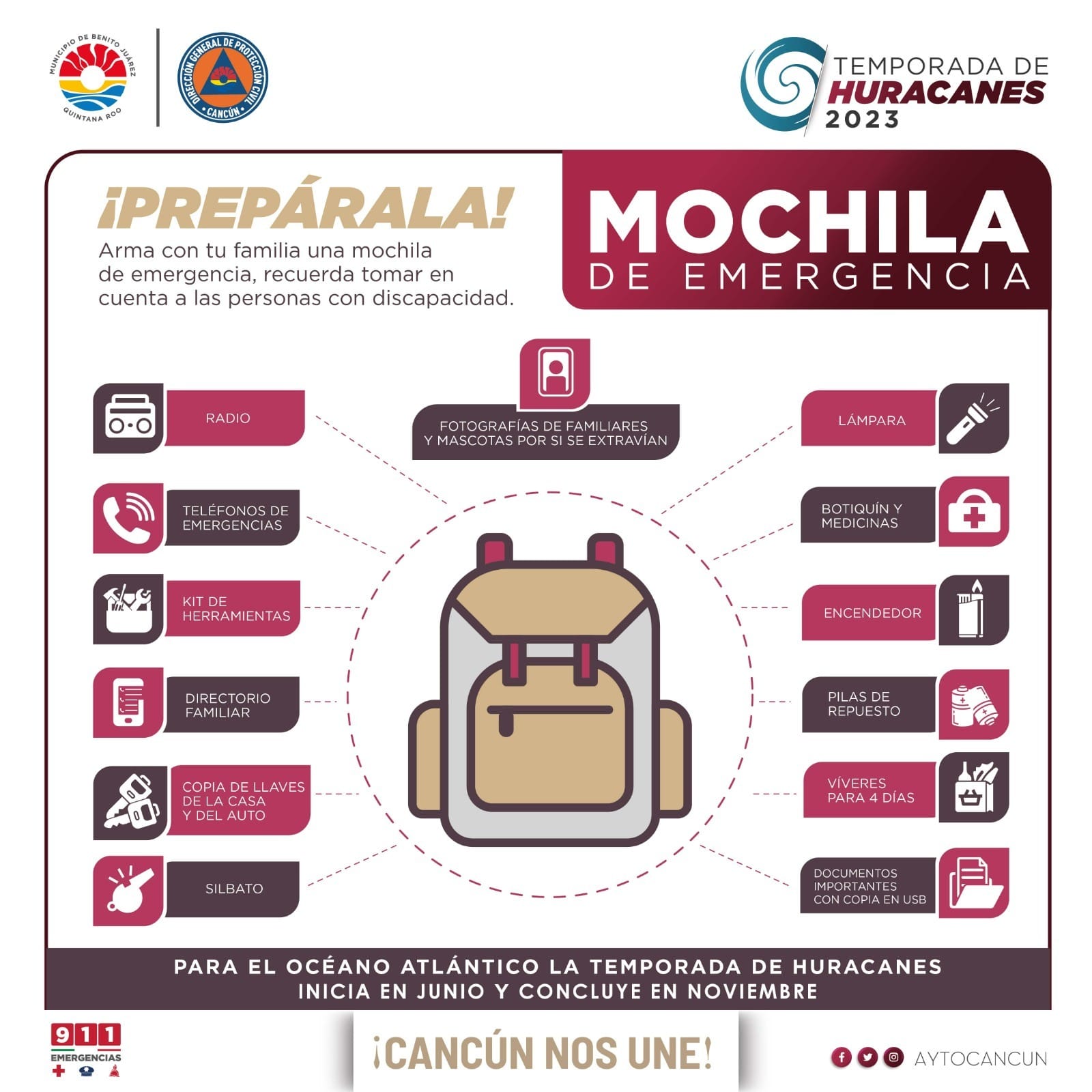 Mochila de emergencia