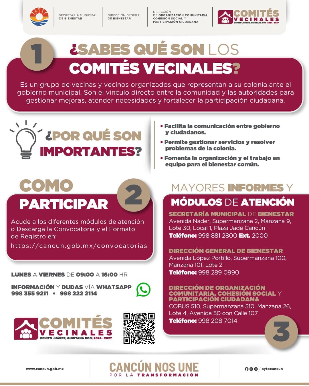 INVITA GOBIERNO DE BJ A PARTICIPAR EN LA INTEGRACIÓN DE COMITÉS VECINALES