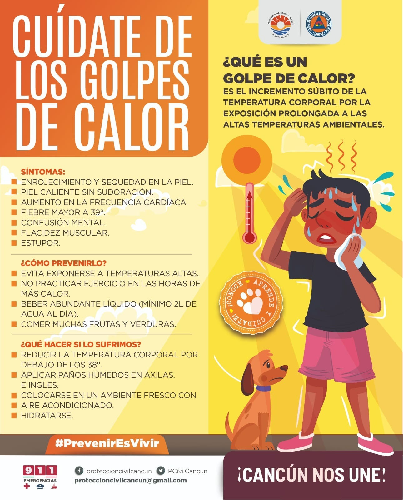 REFUERZA PROTECCIÓN CIVIL PREVENCIÓN POR “GOLPES DE CALOR”